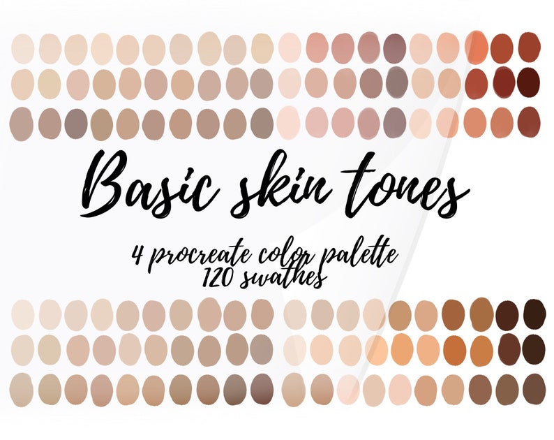 Basic Skin Tones Procreate Color Palette Bundle Ipad - Etsy UK