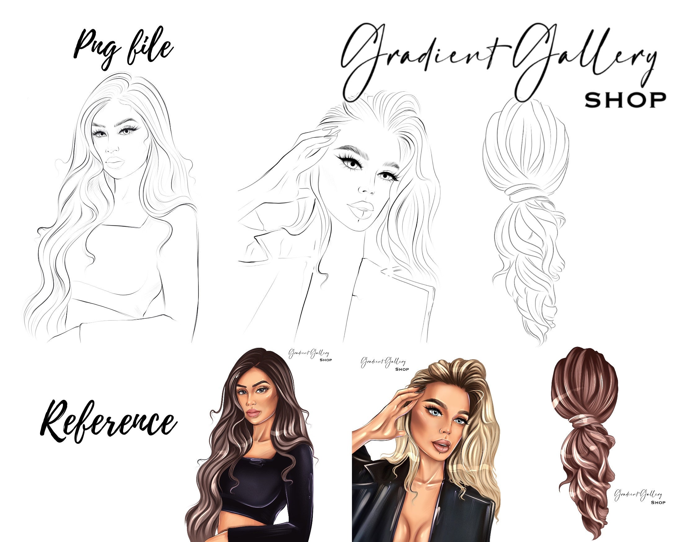 Procreate Hair Coloring Tutorial Beginner Artists Coloring - Etsy