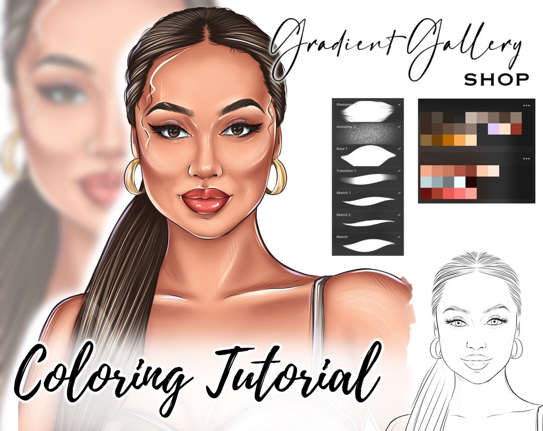 Procreate Face Coloring Tutorial Beginner Artists Coloring Procreate ...