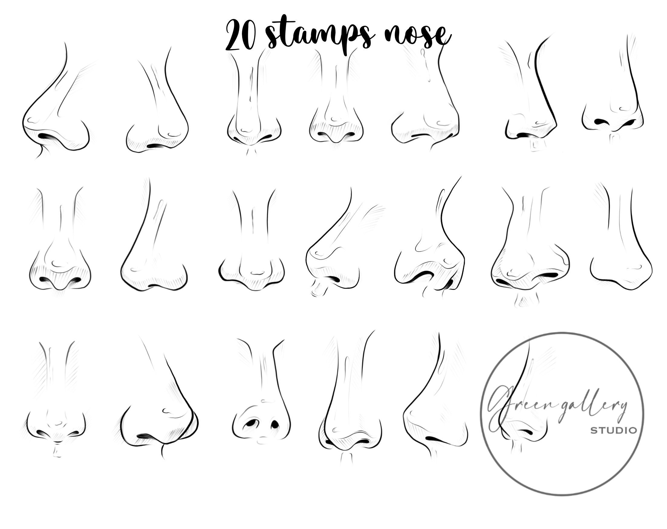 Procreate Full Face Brushes Set Face Templates Set for Artists - Etsy