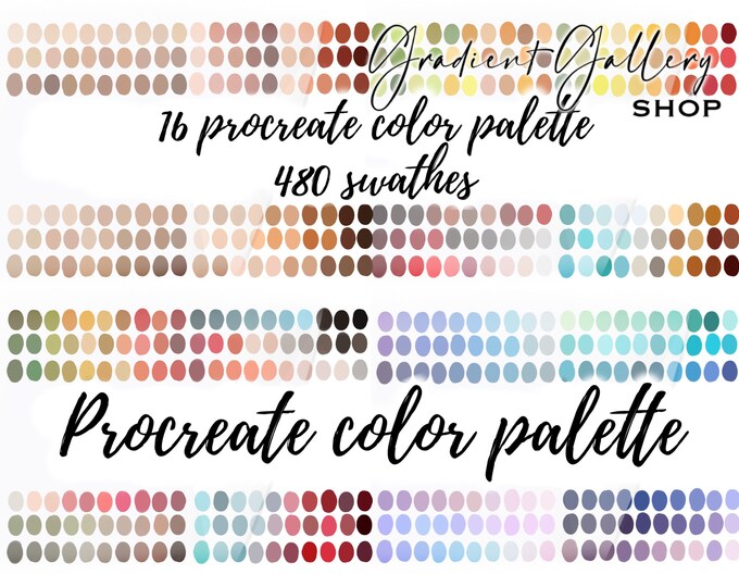 Grand Procreate Color Palette Bundle iPad Procreate Tools Skin Tones ...