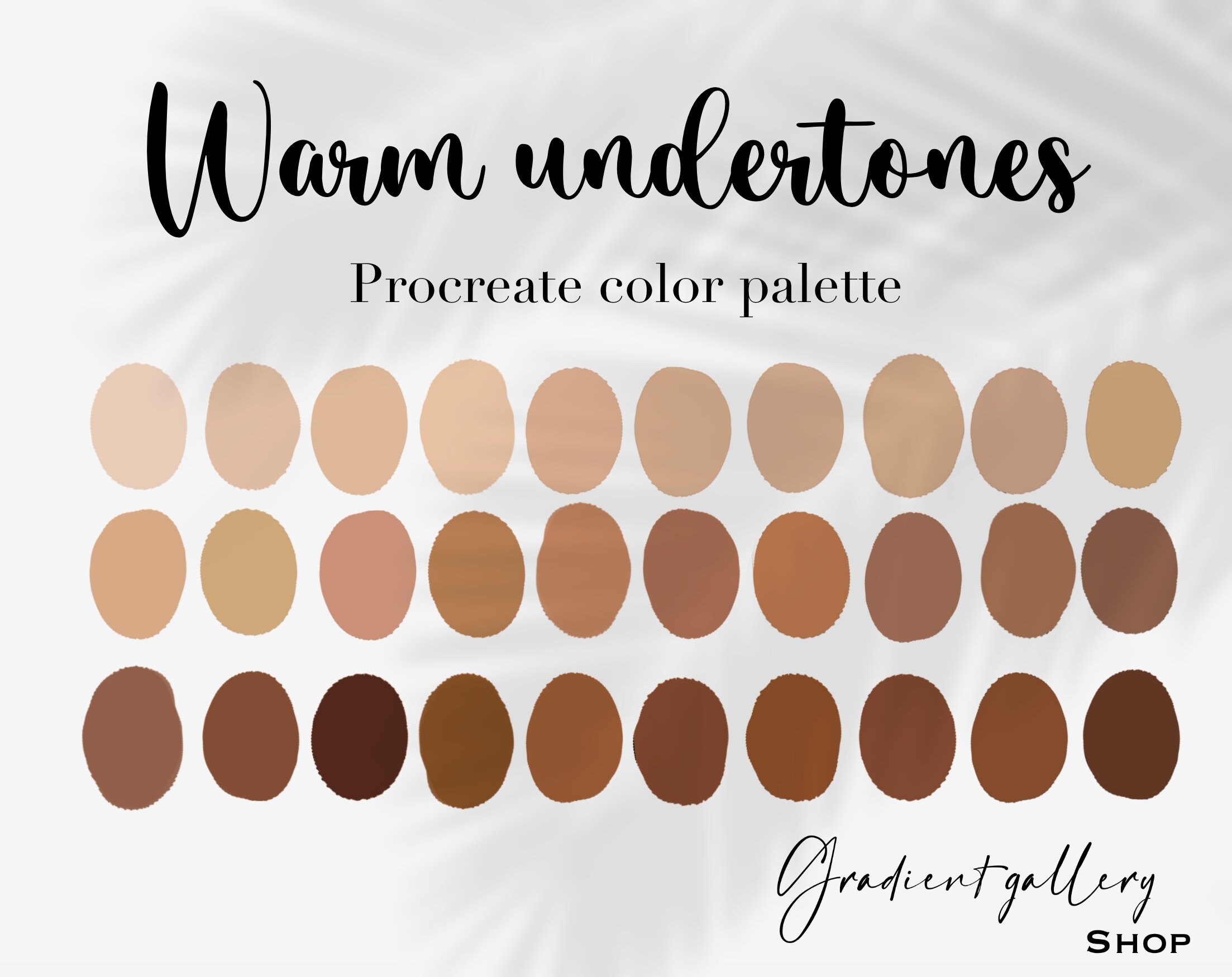 Basic Skin Tones Procreate Color Palette Bundle Ipad - Etsy