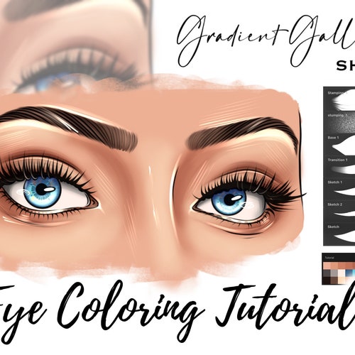 Procreate Eye Coloring Tutorial Beginner Artists Coloring - Etsy
