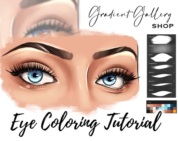 Procreate Eye Coloring Tutorial Beginner Artists Coloring - Etsy