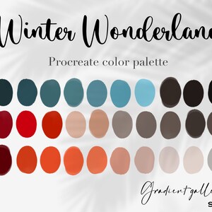 Christmas Procreate Color Palette Bundle iPad Procreate Tools Christmas ...