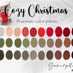 Christmas Procreate Color Palette Bundle iPad Procreate Tools Christmas ...