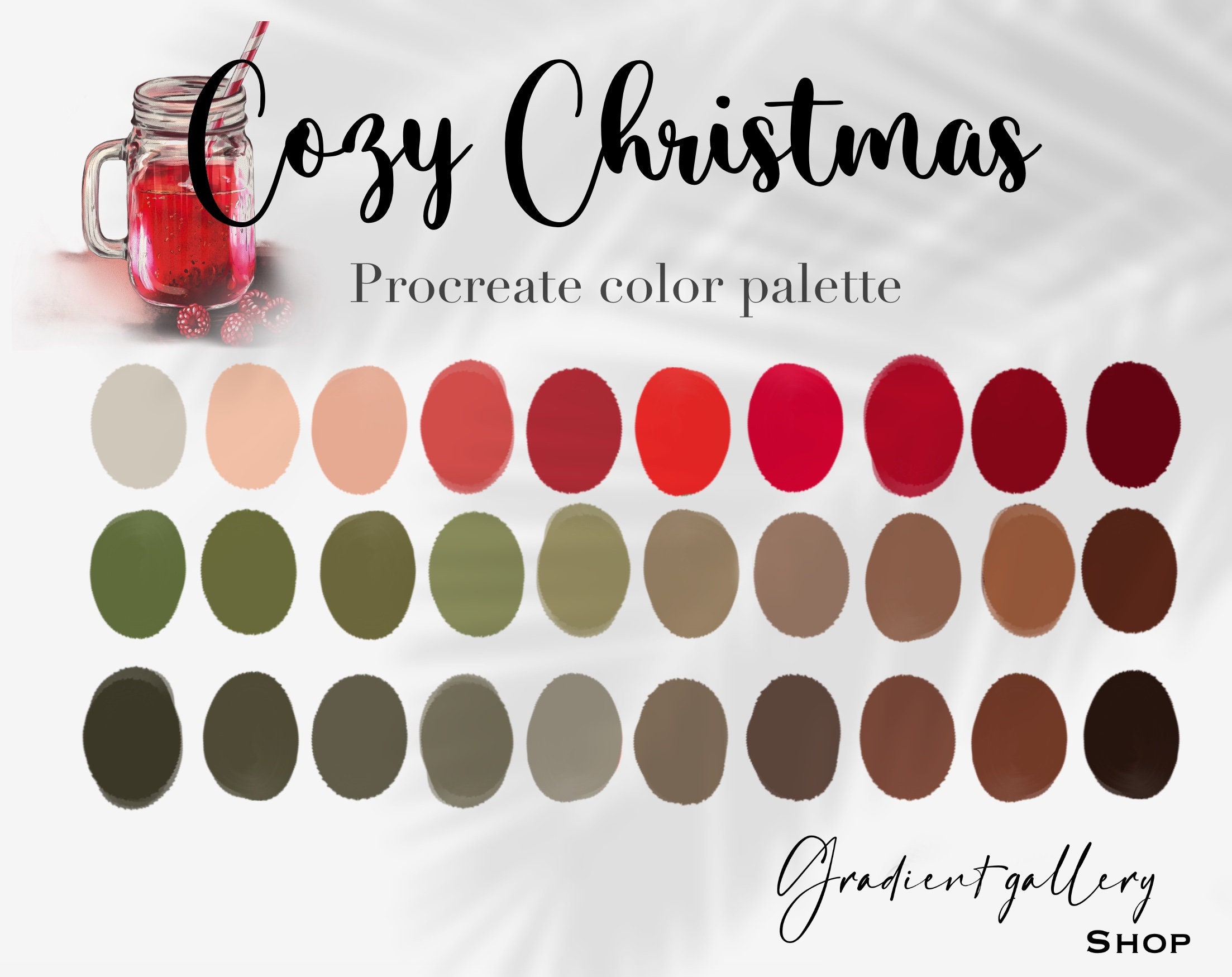Christmas Procreate Color Palette Bundle Ipad Procreate Etsy