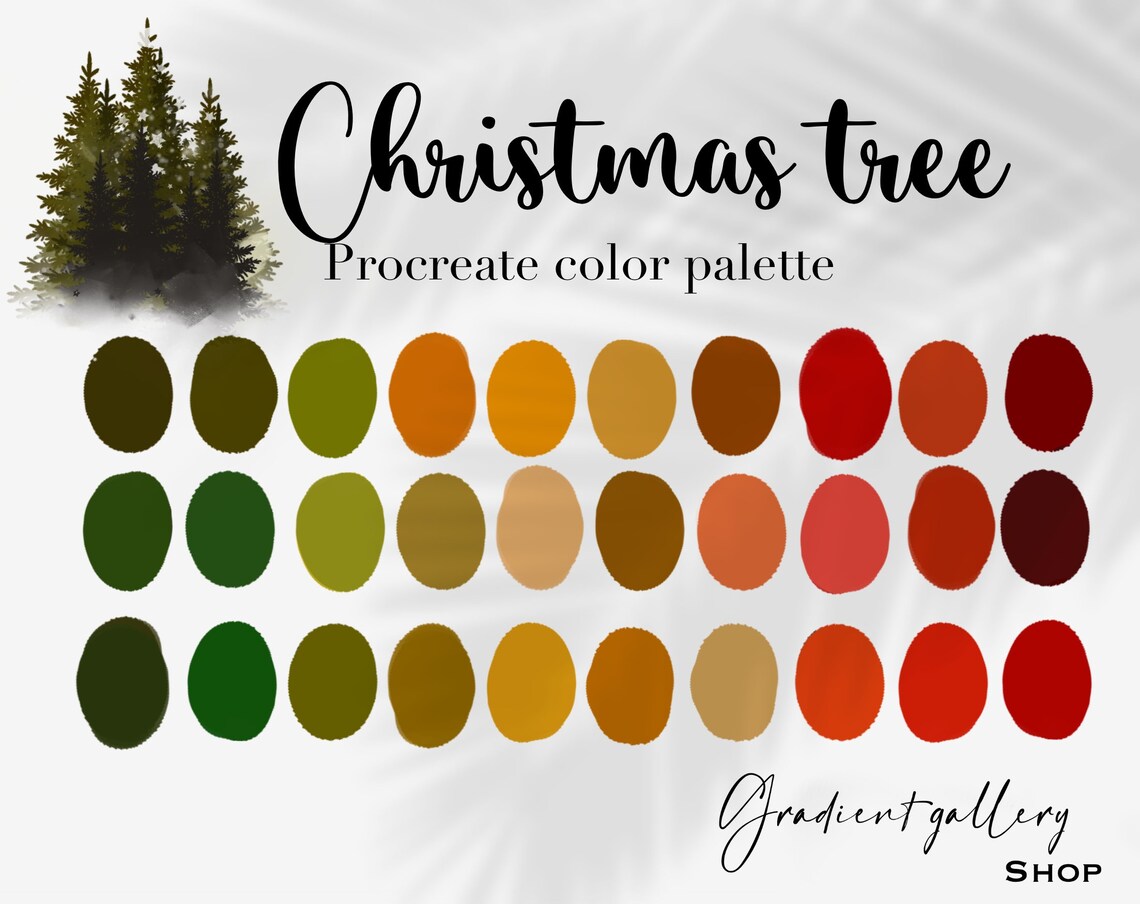 Christmas Procreate Color Palette Bundle Ipad Procreate | Etsy
