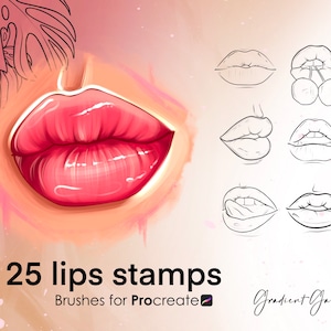 Procreate Lips Brushes for Coloring Lips Brush Set for Digital Artists ...