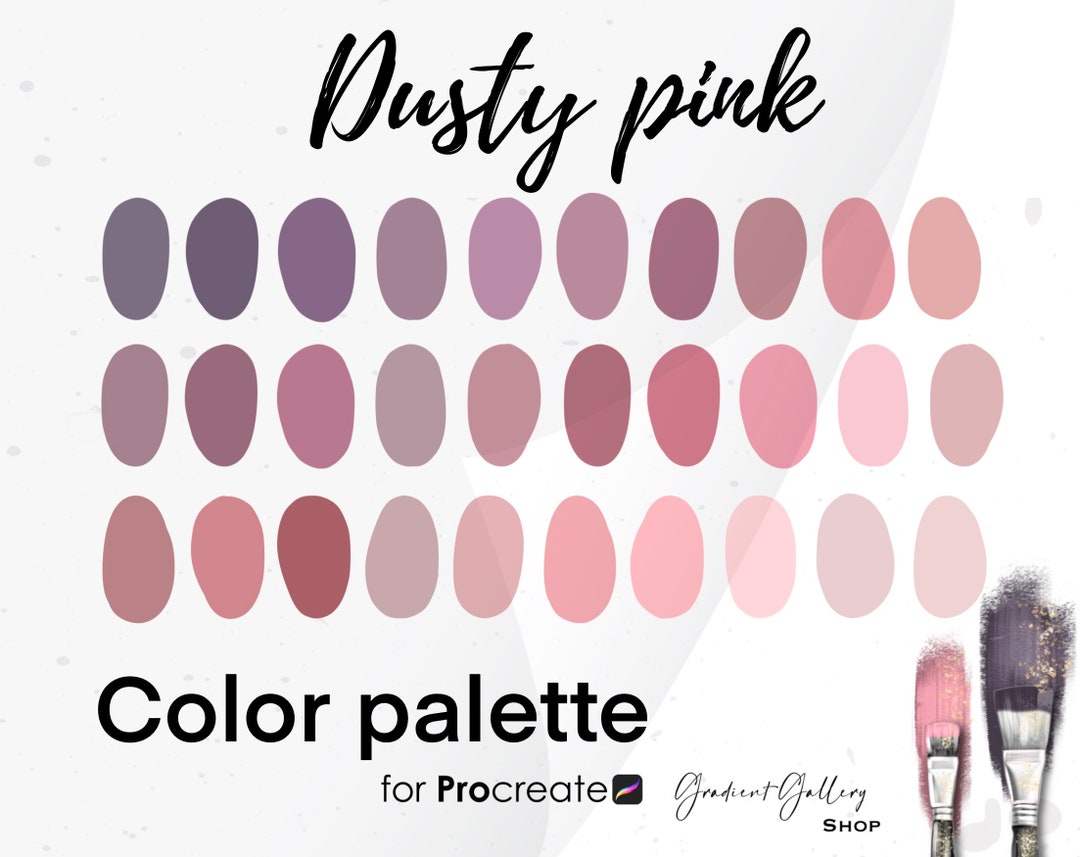 Dusty Pink Procreate Color Palette Ipad Procreate Tools Mauve Color Swtches Dusty Pinks And
