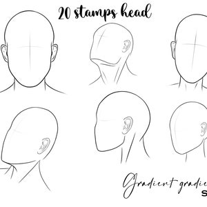 Procreate Full Face Brushes Set Face Templates Set for Artists Face ...