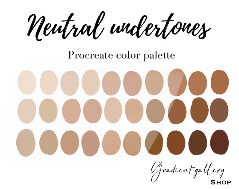 Skin Procreate Color Palette iPad Procreate Tools Neutral Undertones ...