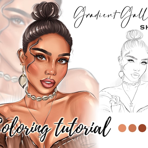 Procreate Portrait Coloring Tutorial Beginner Artists Etsy 9330