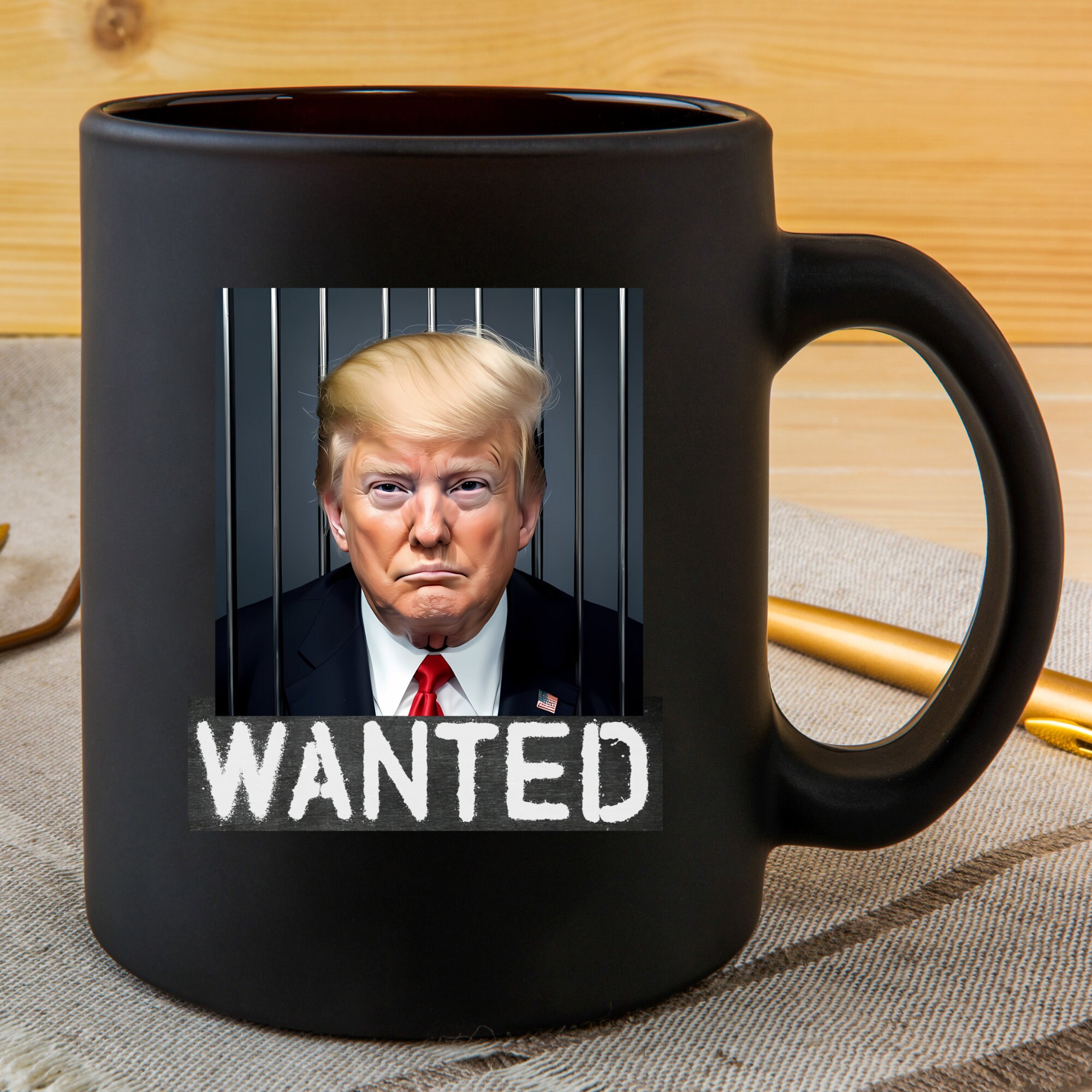 High Resolution Funny Trump Mug Shot Wanted for Being Cool - Etsy