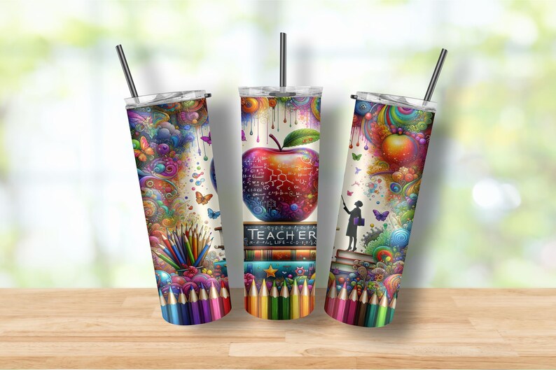 Teacher Life Tumbler Wrap, Teachers Sublimation Gift Idea, Skinny ...