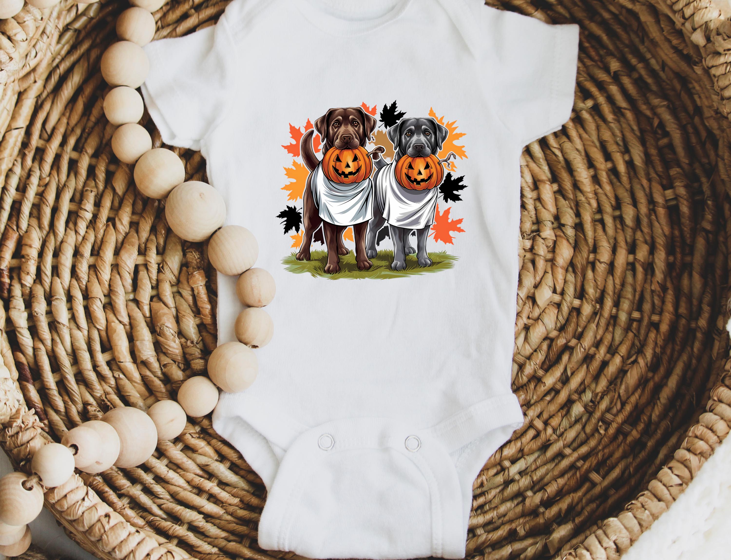 3 Set Bundle Labrador Halloween PNG, Chocolate & Silver Labradors, Pet ...