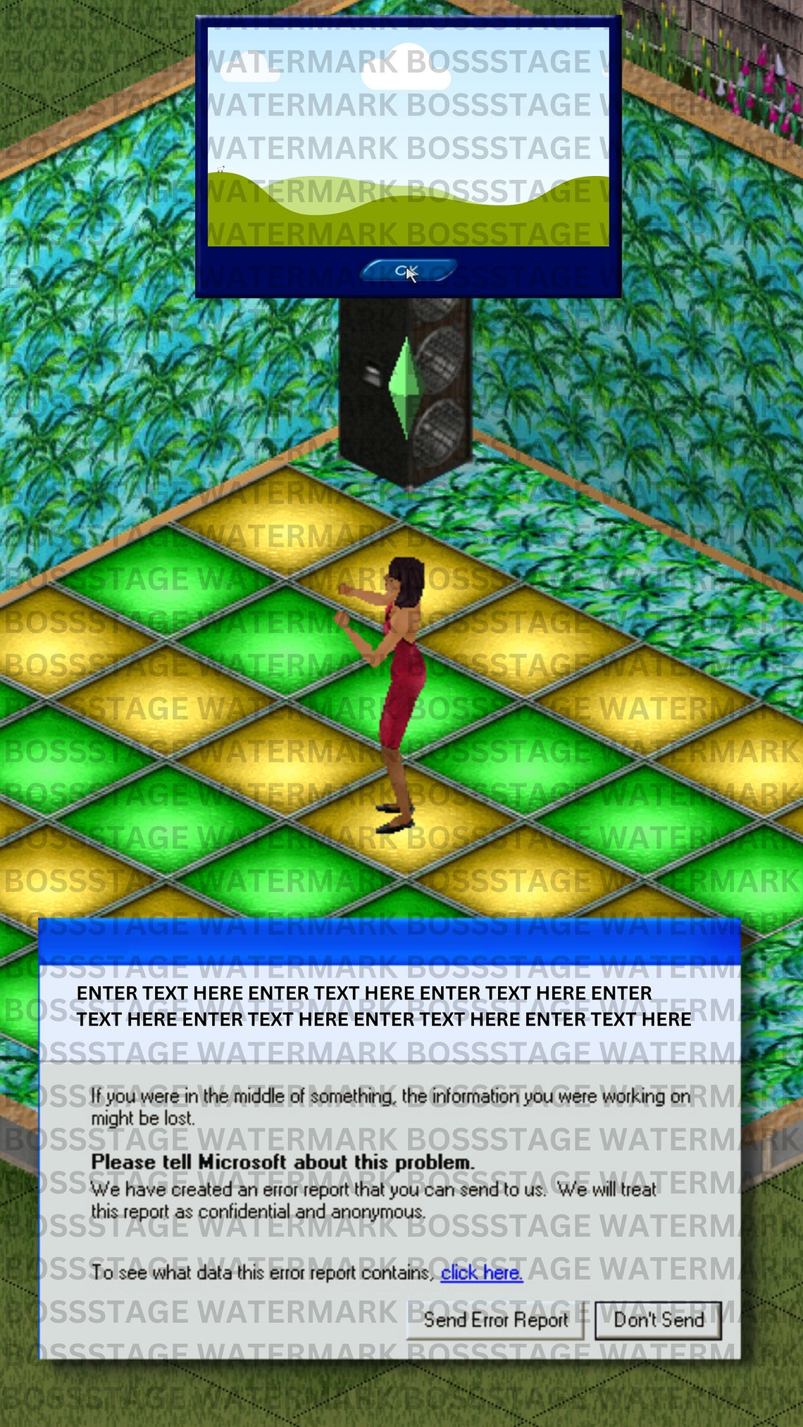 The Sims 1 Pack 4/4 - 5 Social Templates 9x16 for Instagram Bespoke ...