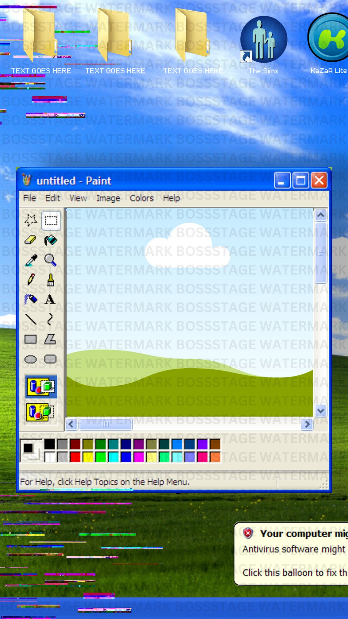 Version 1. 5 PACK Y2K Glitched Windows XP Limewire Social Media ...