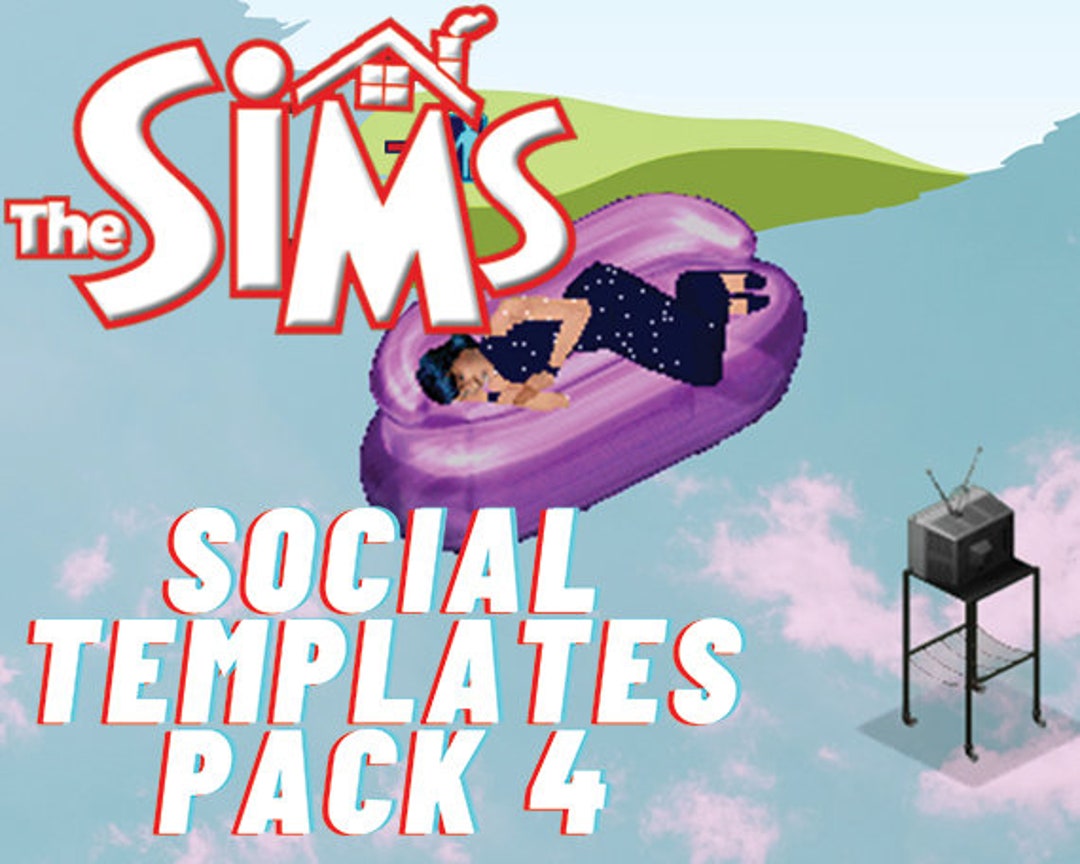 The Sims 1 Pack 4/4 5 Social Templates 9x16 for Instagram - Etsy