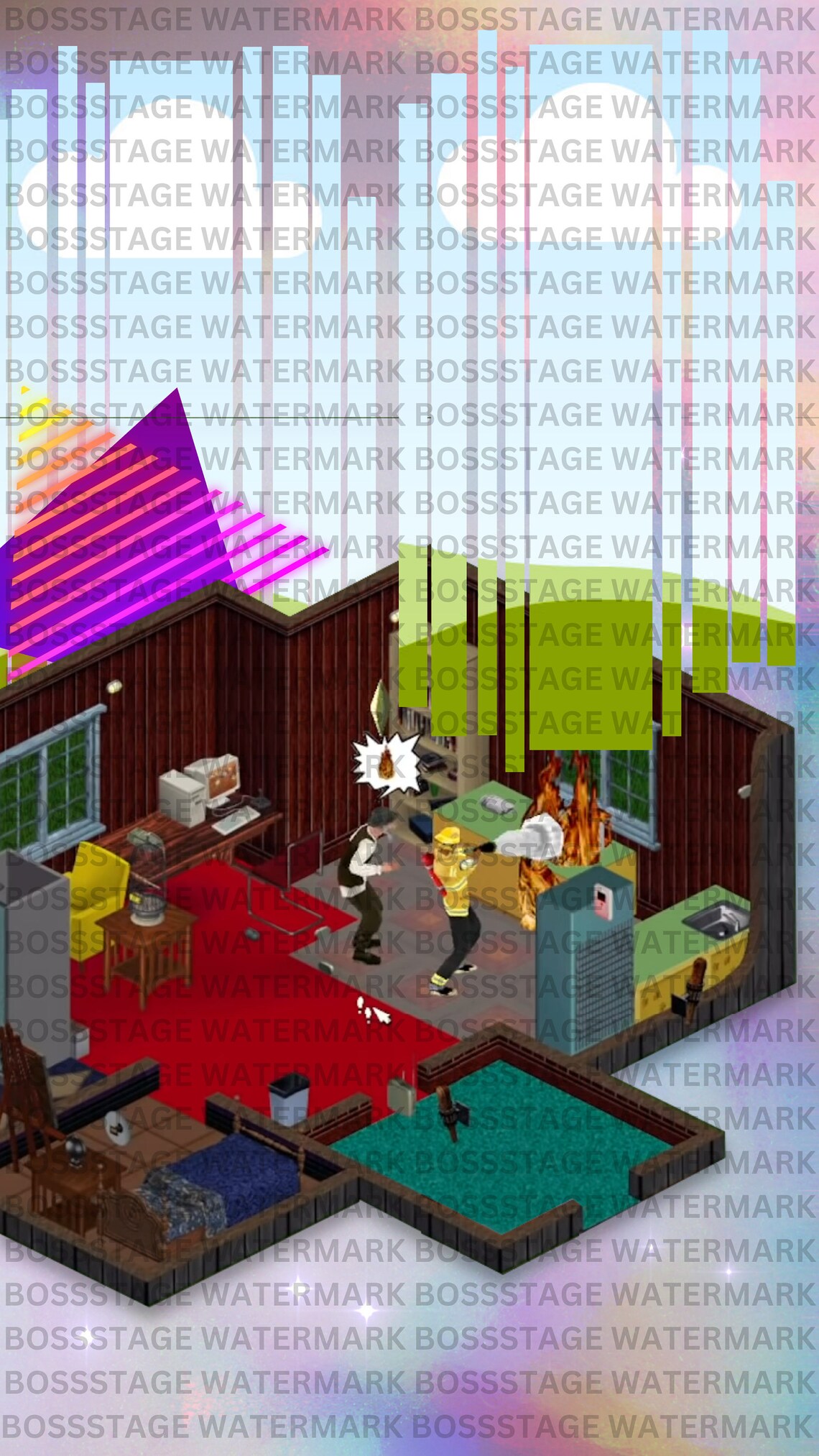 The Sims 1 Pack 3/4 - 5 Social Templates 9x16 for Instagram Bespoke ...