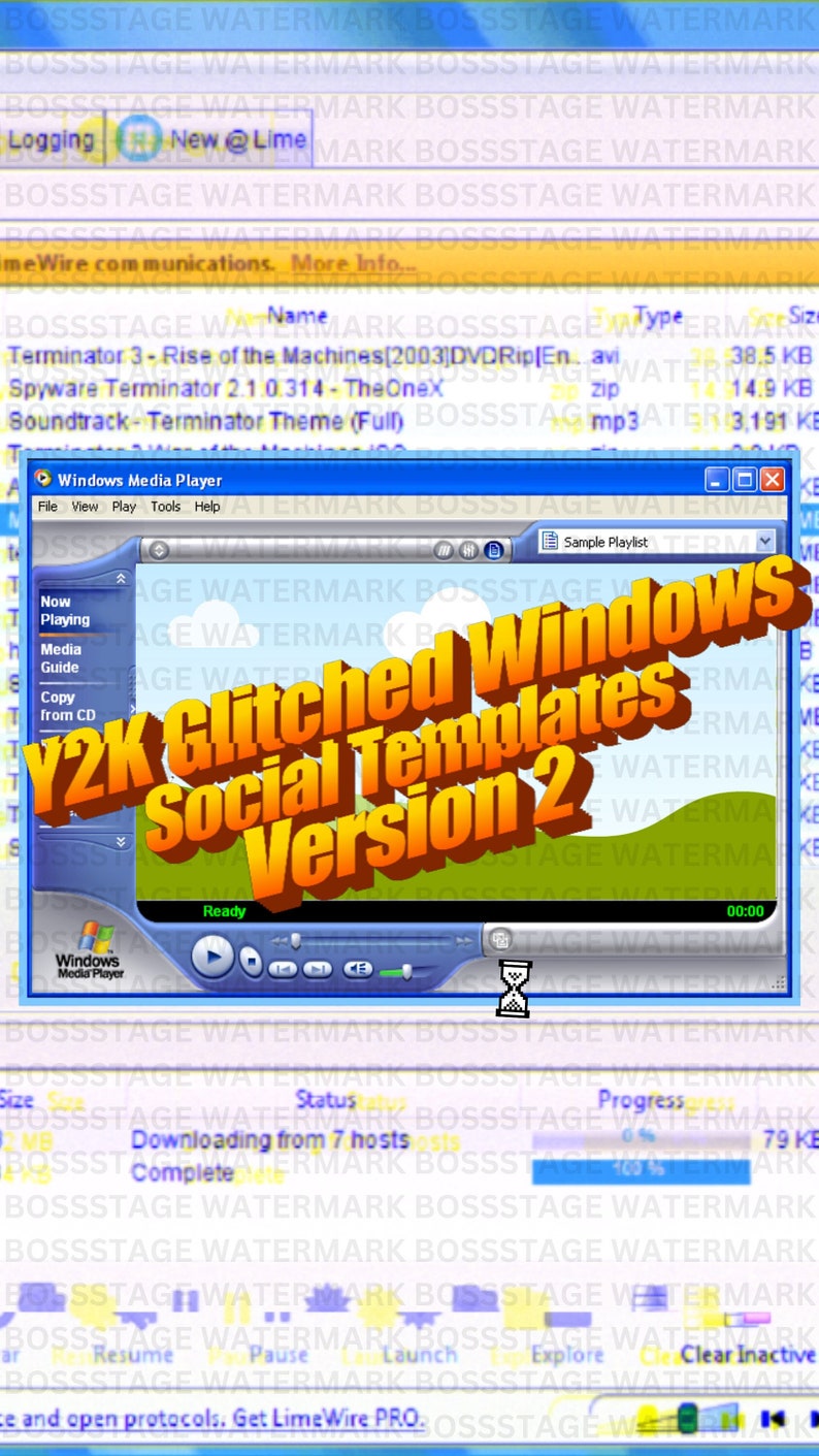 Version 2. 5 PACK Y2K Glitched Windows XP Limewire Social - Etsy