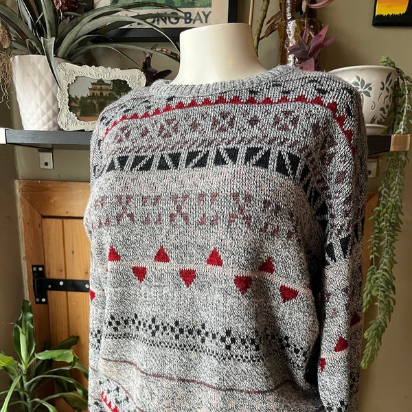 80s Triangle Sweater - Etsy