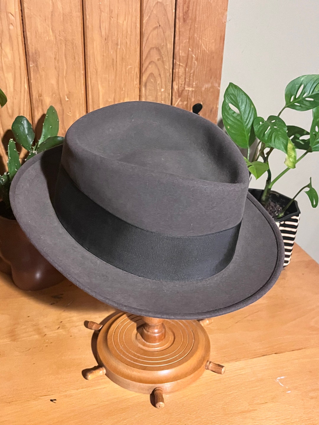 Vintage 50s Champ feel the Felt Grey Fedora / Retro 1950s Midcentury ...