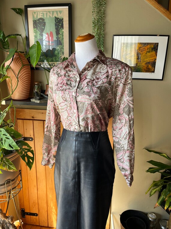 vintage spotted blouse 1980s - Gem