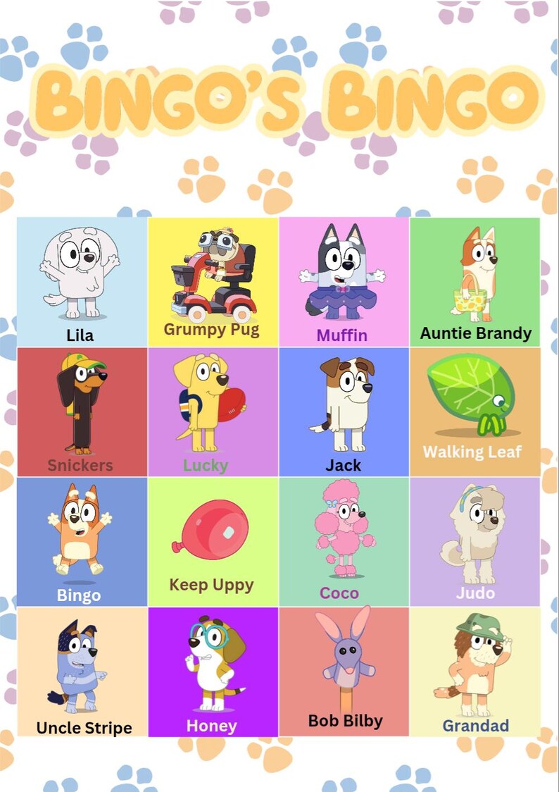 Bingo's Bingo! - Watermelon Design - Bluey! - Etsy