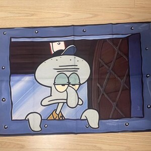 Squidward Tapestry | Funny Fabric Wall Art Hanging | Unique Bikini ...