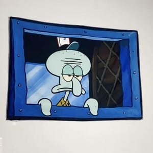 Squidward Tapestry | Funny Fabric Wall Art Hanging | Unique Bikini ...