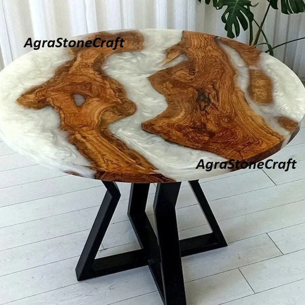 White Epoxy Table - Etsy