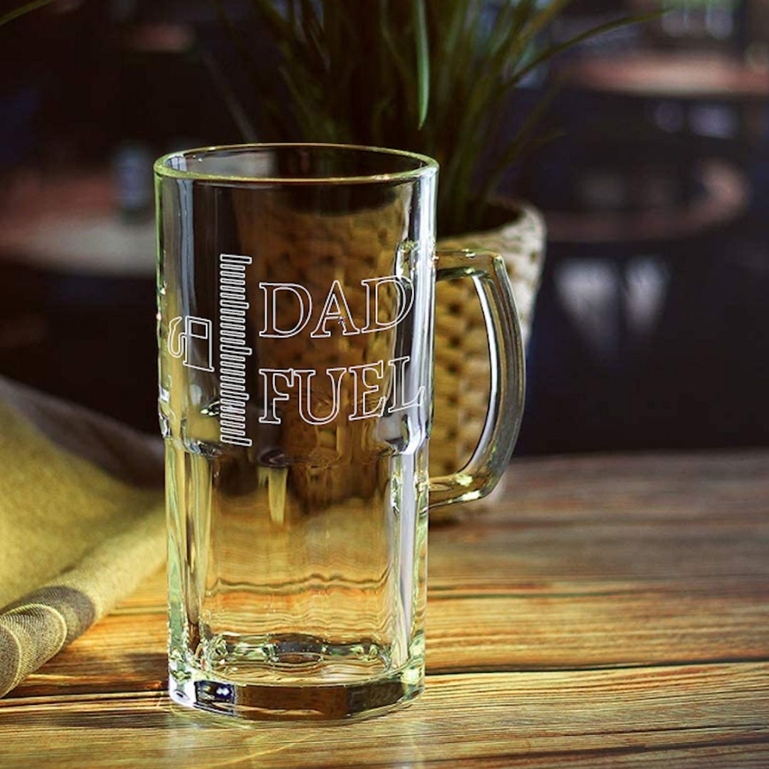 Engraved Dad Fuel Jumbo Beer Mug, Logo Beer Mug, Monogram Beer Mug ...