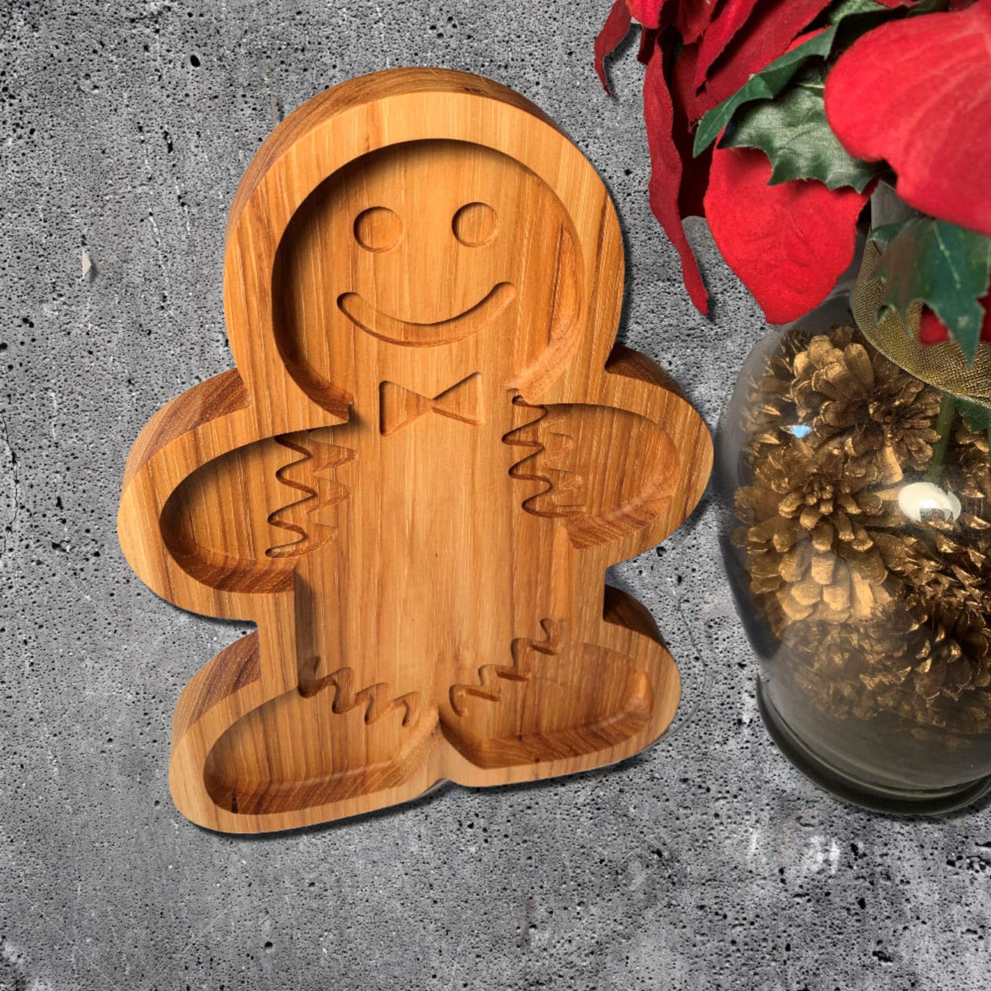 Gingerbread Man Tray, Holiday Tray, Wood Tray, Wood Holiday Tray ...