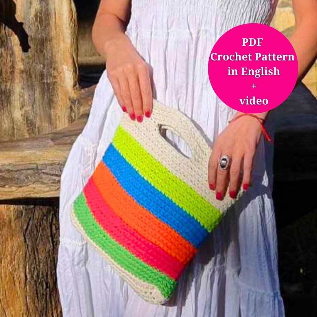 Easy Crochet Handbag Pattern With Video Tutorial - Etsy