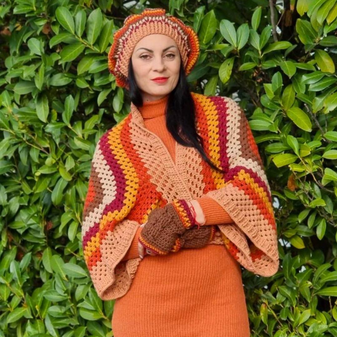 Crochet Pattern Warmers Fingerless Gloves Whit Cable Stitch , Colorful ...