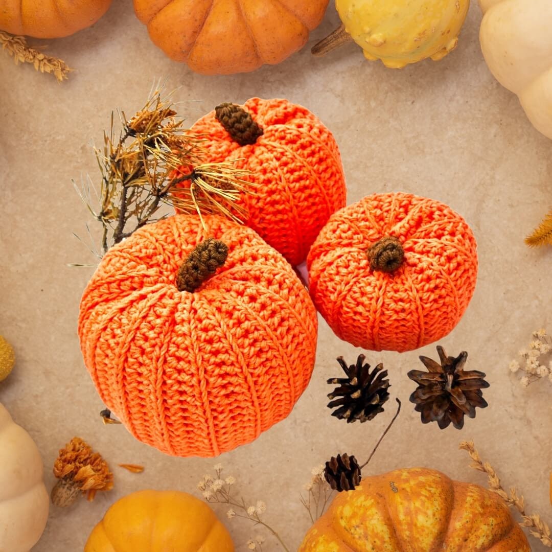 Crochet Pumpkins in 3 Sizes Pattern in PDF - Written Instructions and a ...