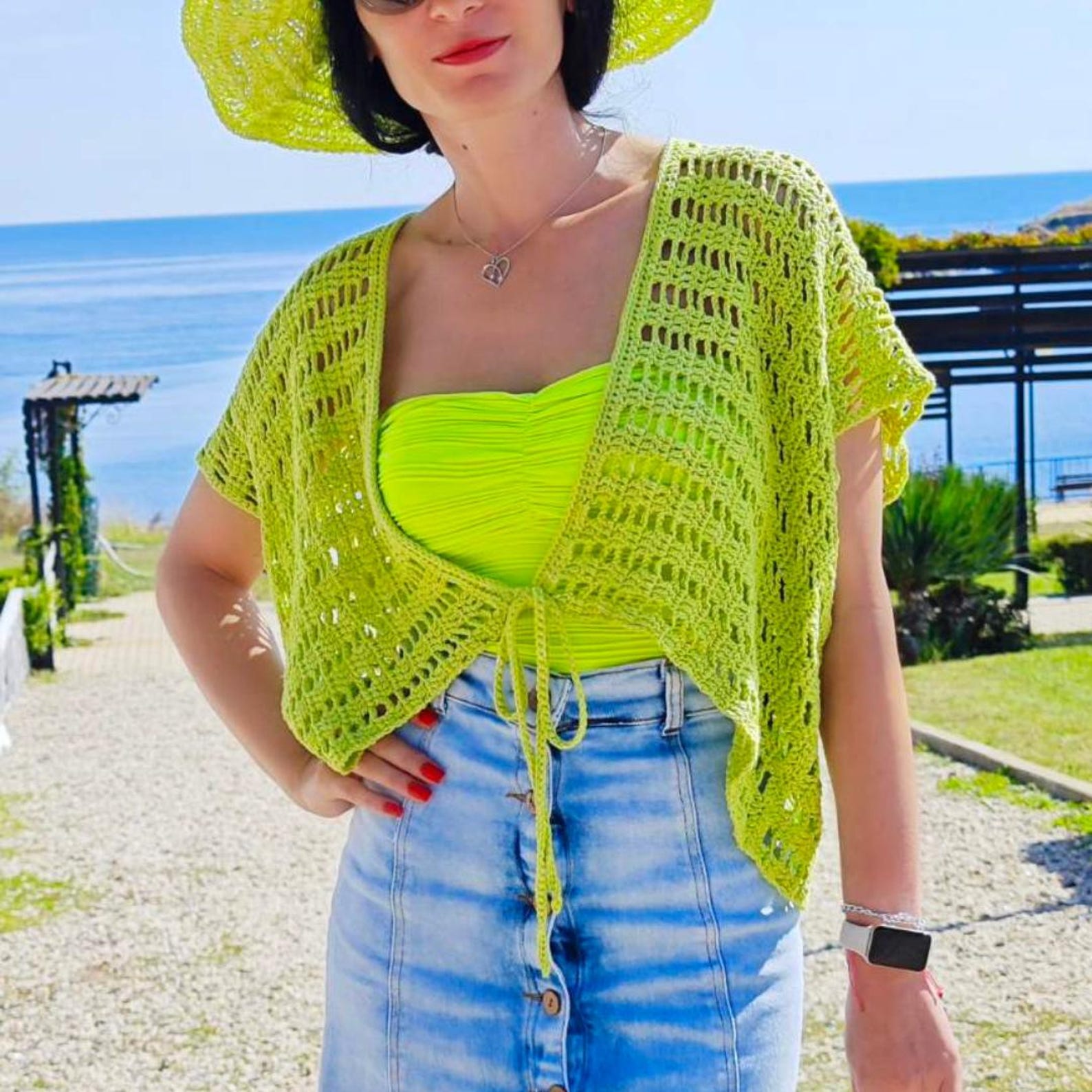 Crochet Pattern - Summer Lace Cover up With Ties in PDF - Etsy