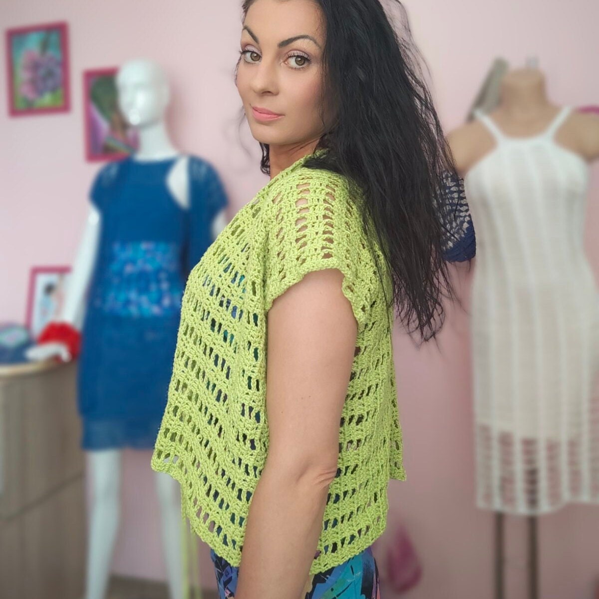 Crochet Pattern - Summer Lace Cover up With Ties in PDF - Etsy