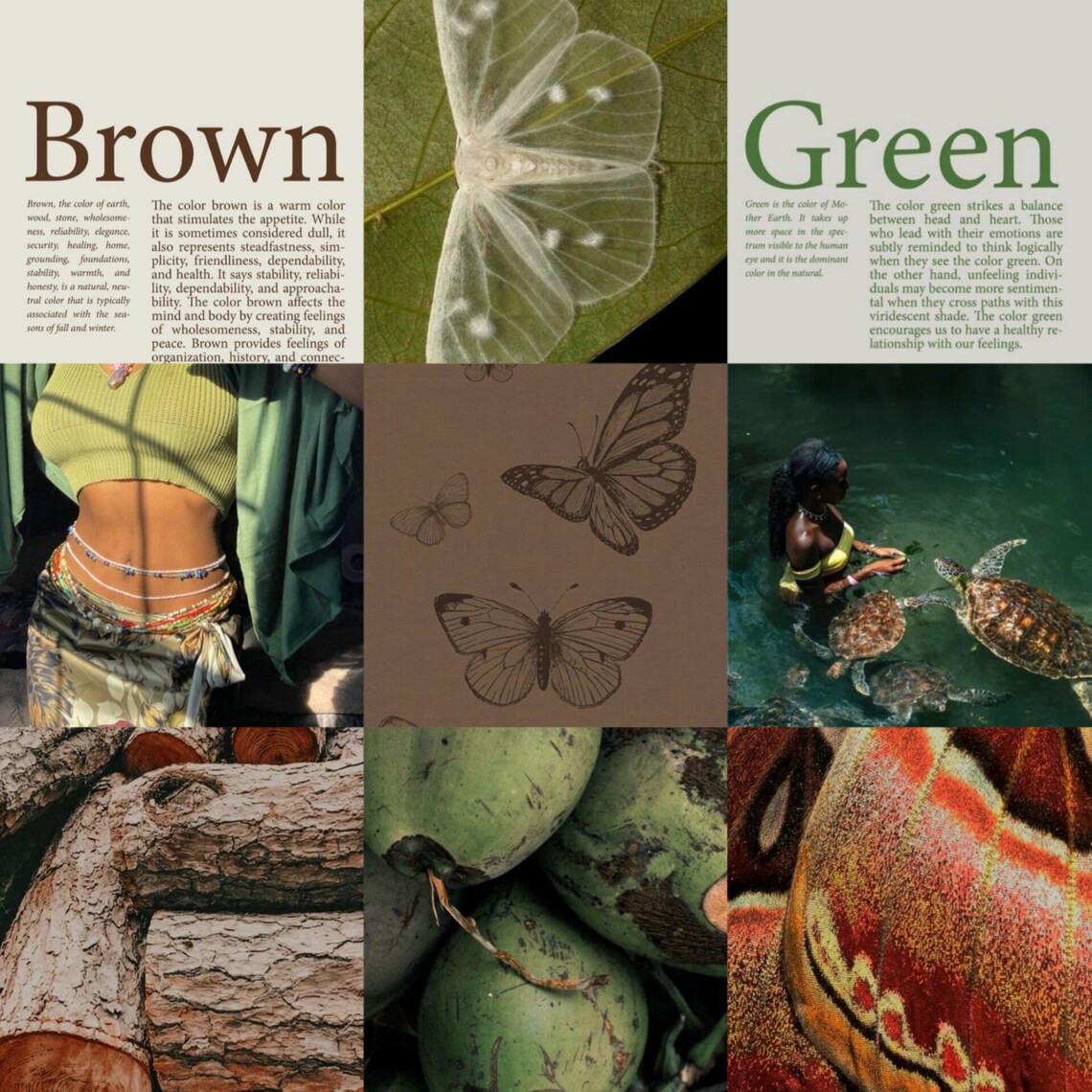 30-60 physical Nature Aesthetic Collage Earthy Black Girl Photo ...