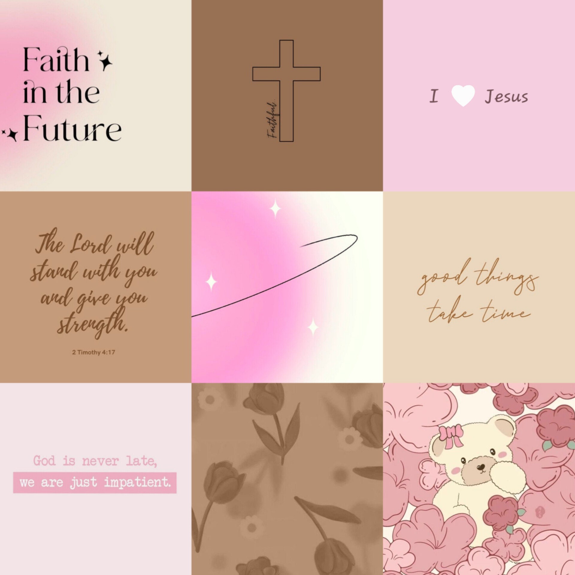 60 DIGITAL Coquette Christian Aesthetic Kit Pink and Cream Collage Kit ...