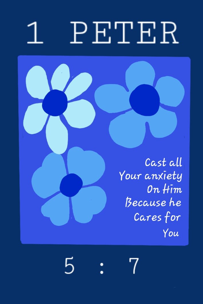 30 60 physical Dark Blue Christian Aesthetic Collage Kit Blue Christian ...