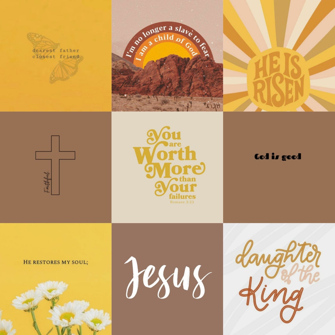 60 DIGITAL Christian Aesthetic Collage Kit Christian Collage Kit ...