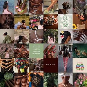 60 Digital Black Girl Faceless Aesthetic Wall Collage Kit - Etsy