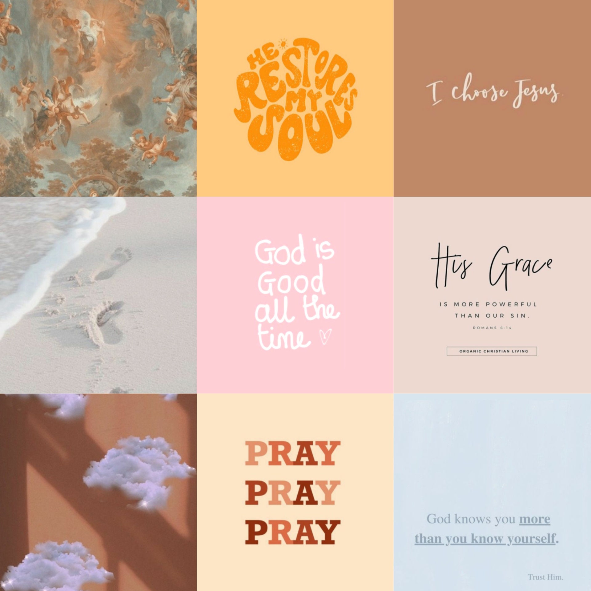 60 DIGITAL Christian Aesthetic Collage Kit Christian - Etsy