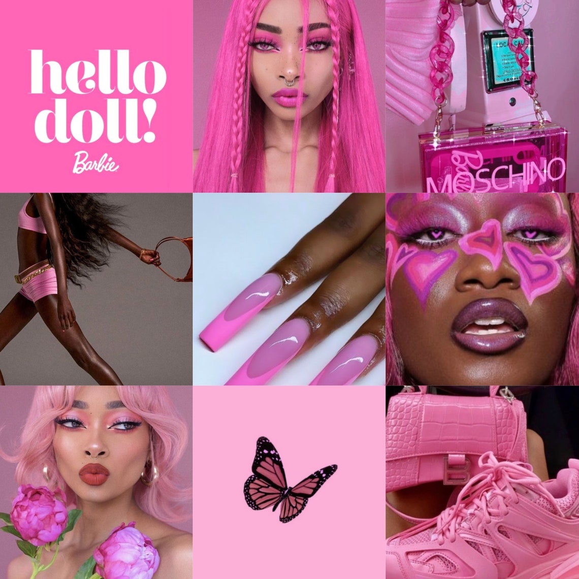 30-60 physical Black Girl Pink Aesthetic Collage/ Pink Aesthetic ...