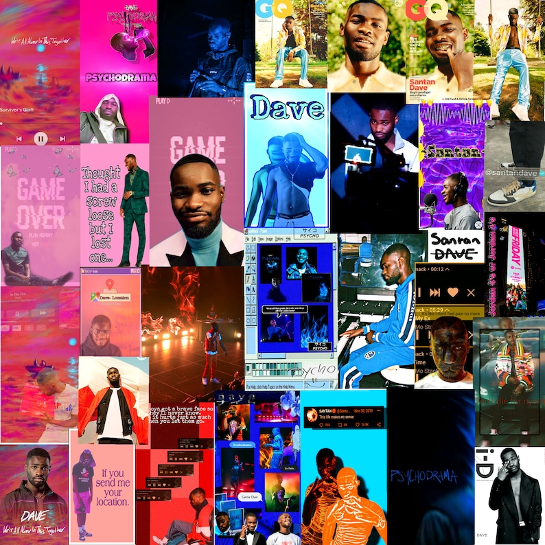 32 Digital Santan Dave Wallpaper Collage/aesthetic Kit | Etsy