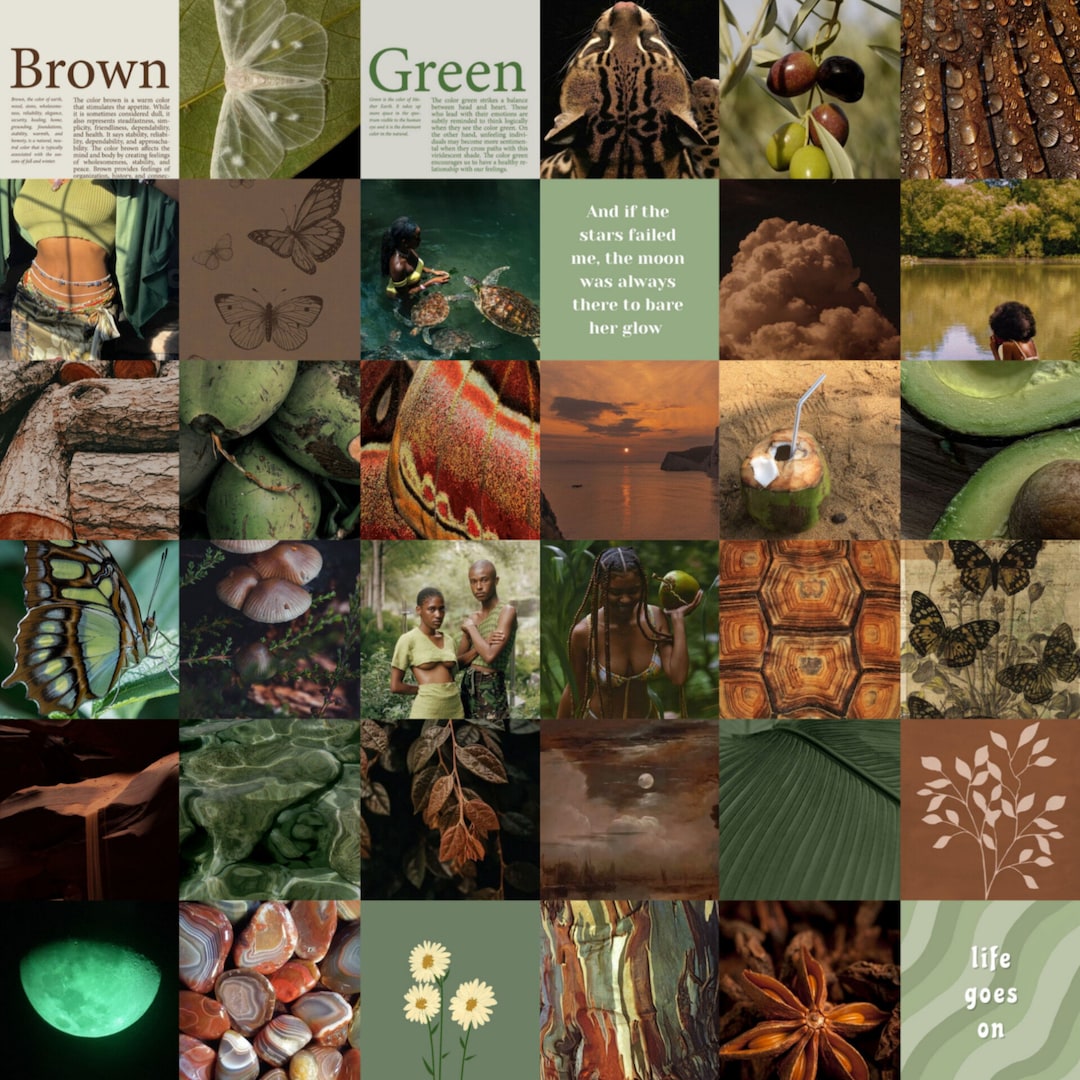 30-60 physical Nature Aesthetic Collage Earthy Black Girl Photo ...