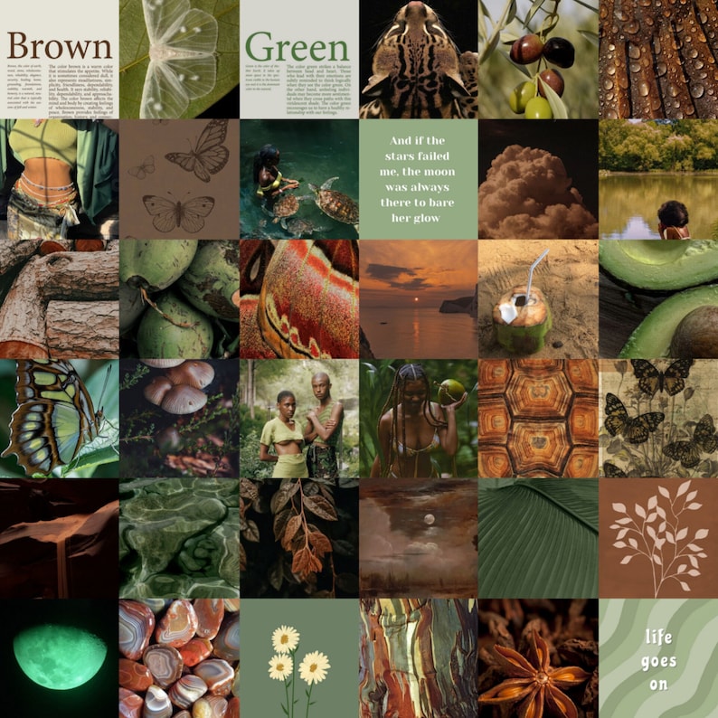 30-60 physical Nature Aesthetic Collage Earthy Black Girl Photo ...
