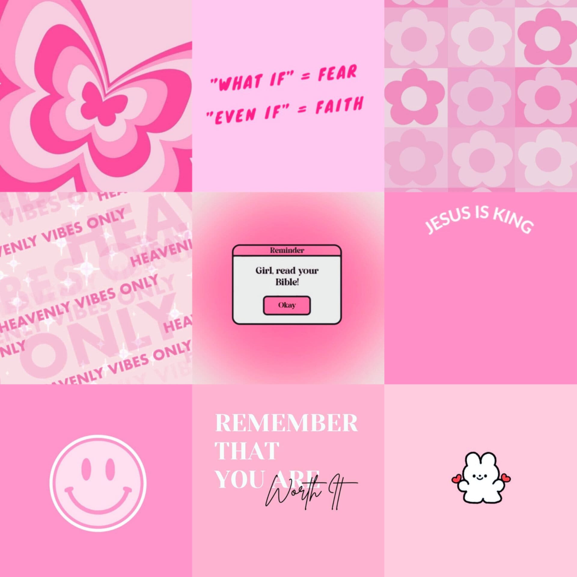 30-60 Physical Pink Christian Aesthetic Wall Collage Kit - Etsy